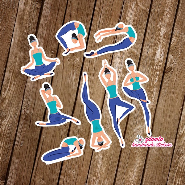 Yoga Stickers - Etsy