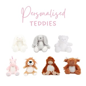 Personalised Teddy With Birth Details | New Baby Gift | Birth ...