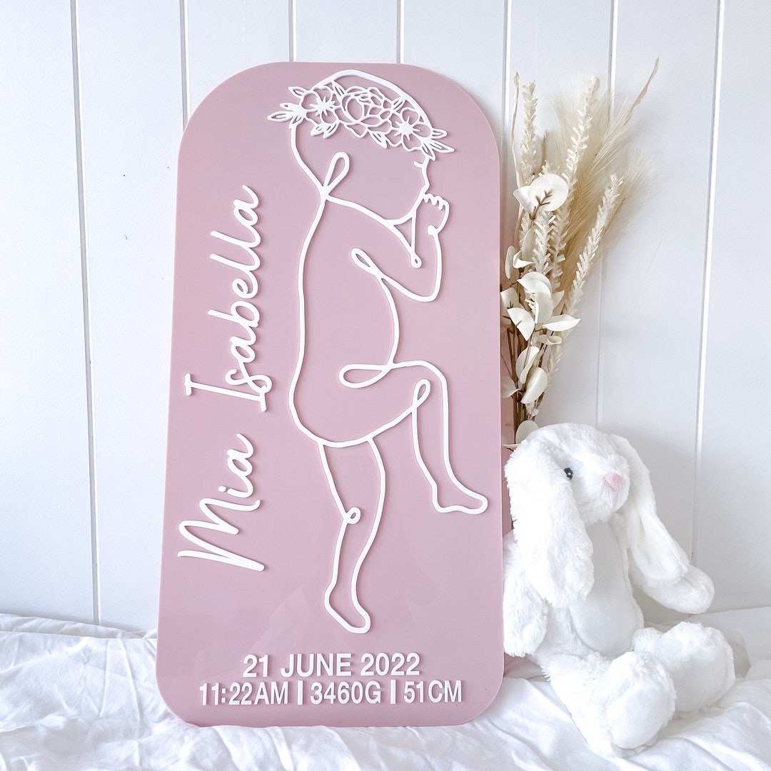 Custom Baby 3D Actual Birth Plaque, 1:1 Birth Poster, Custom Baby Gift ...