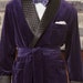 Mens Velvet Robe Smoking Jacket Wine,purple Velvet Black Quilted Silk ...