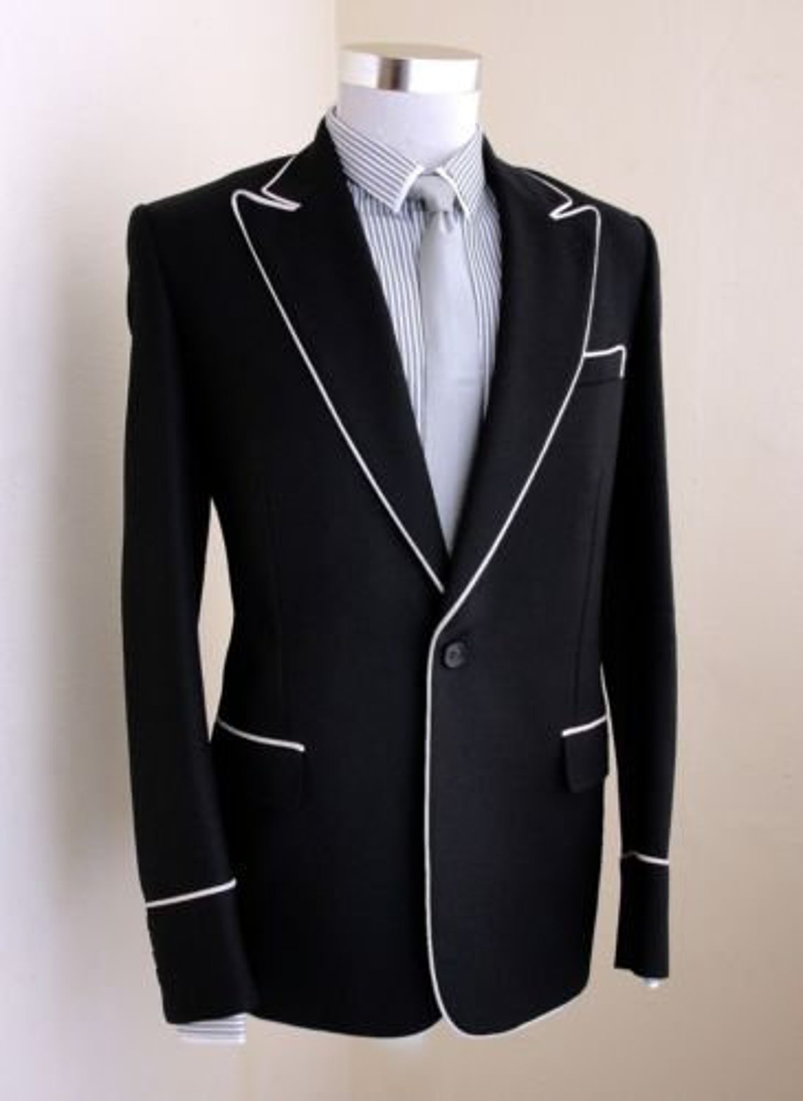 Mens Classic Vintage Black Blazer Christmas Party Wear One - Etsy