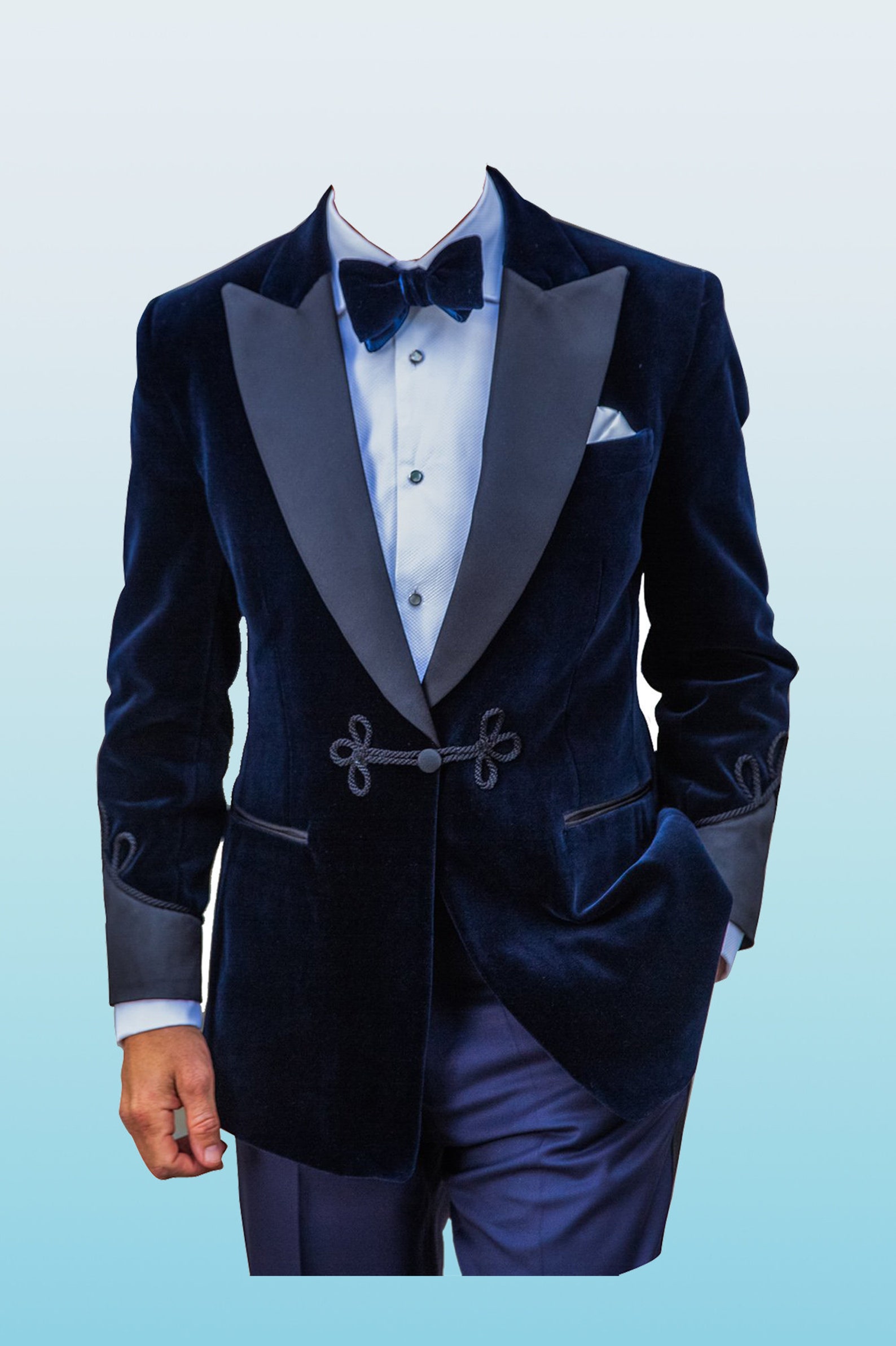 Men's Smoking Jackets Blue Velvet Smoking Jacket Host - Etsy