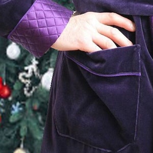 Mens Elegant Purple Smoking Jacket Host Christmas Party Wear Jacket ...