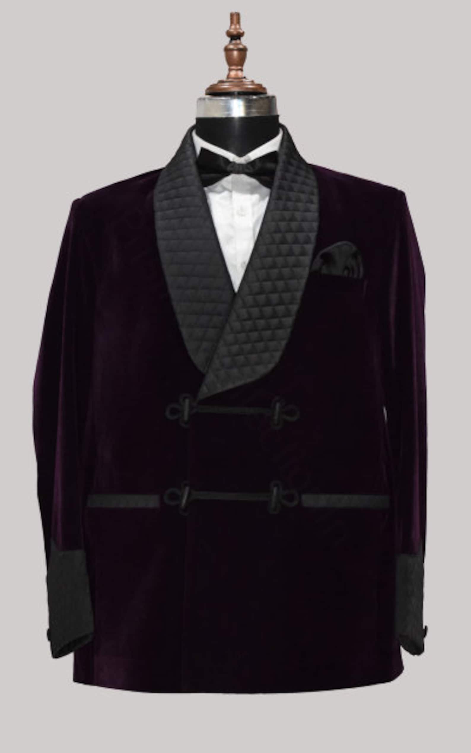 Mens Quilted Smoking Jacket New Arrival Jacket Christmas - Etsy