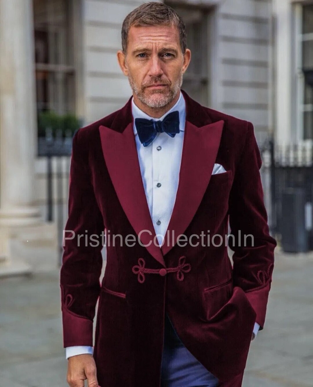 Burgundy Velvet Smoking Jacket: Elegant Dinner Party Coat - Etsy