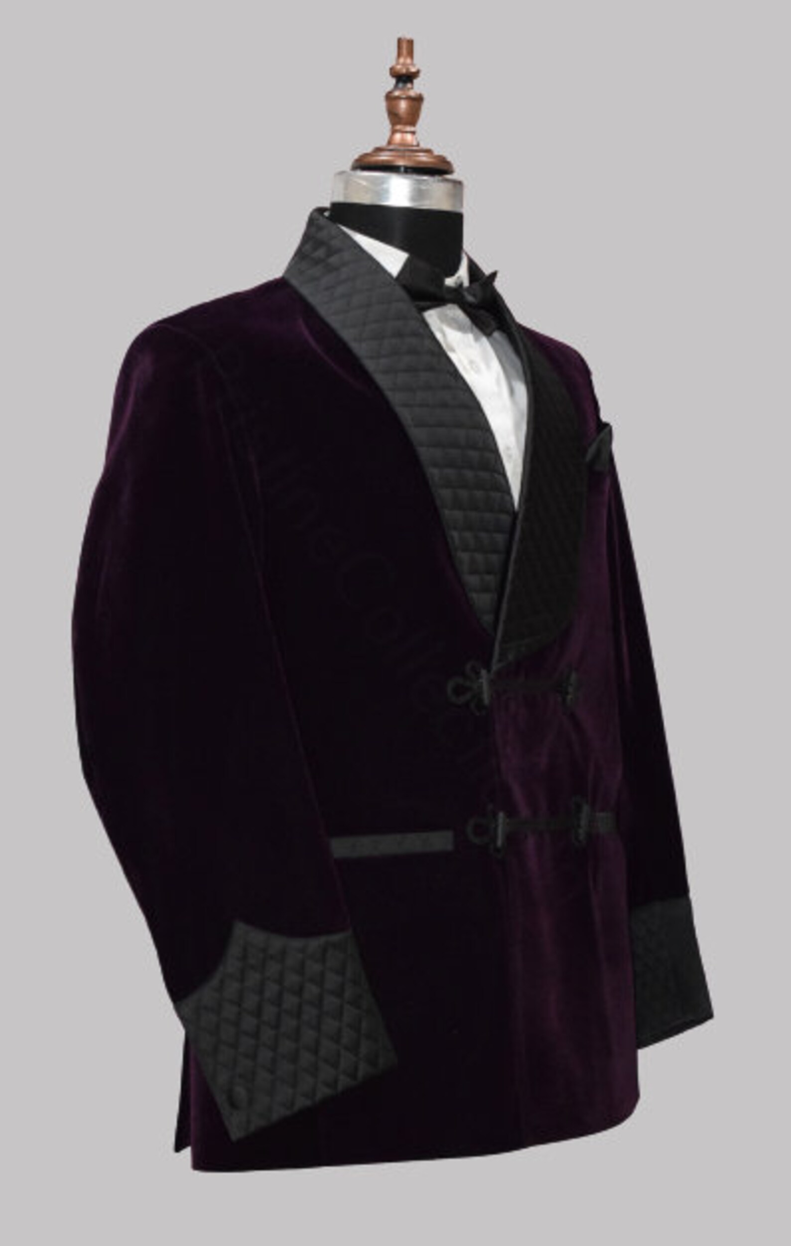 Mens Quilted Smoking Jacket New Arrival Jacket Christmas - Etsy