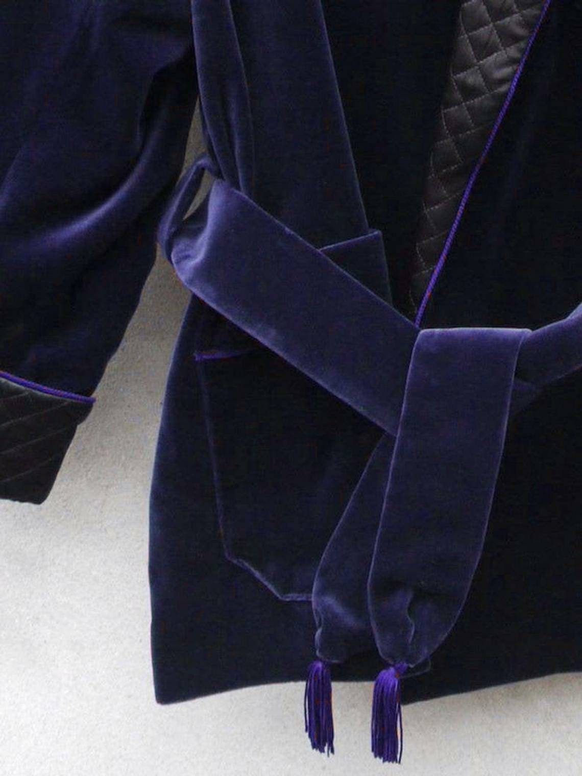 Men Smoking Jacket Blue Velvet Smoking Jackets Dinner Jackets Quilted ...