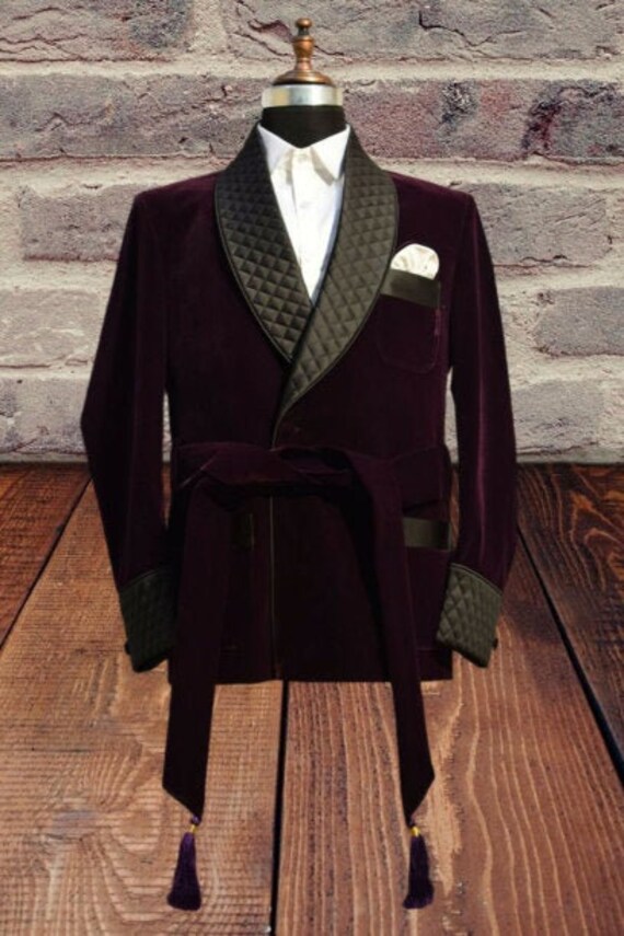 Mens Smoking Jackets Purple Smoking Jackets Evening Wear | Etsy