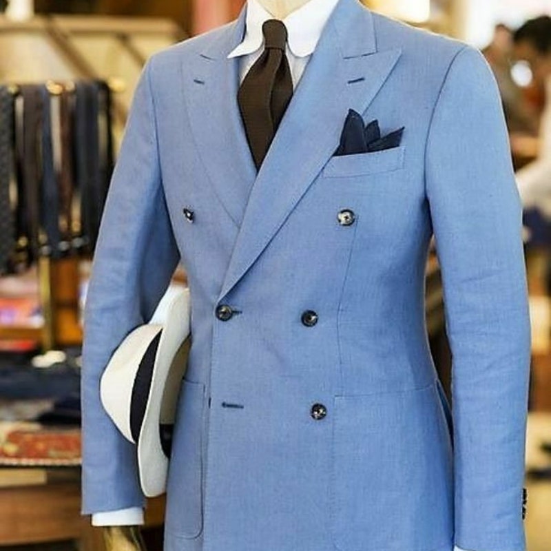 Mens Sky Blue Blazer - Etsy