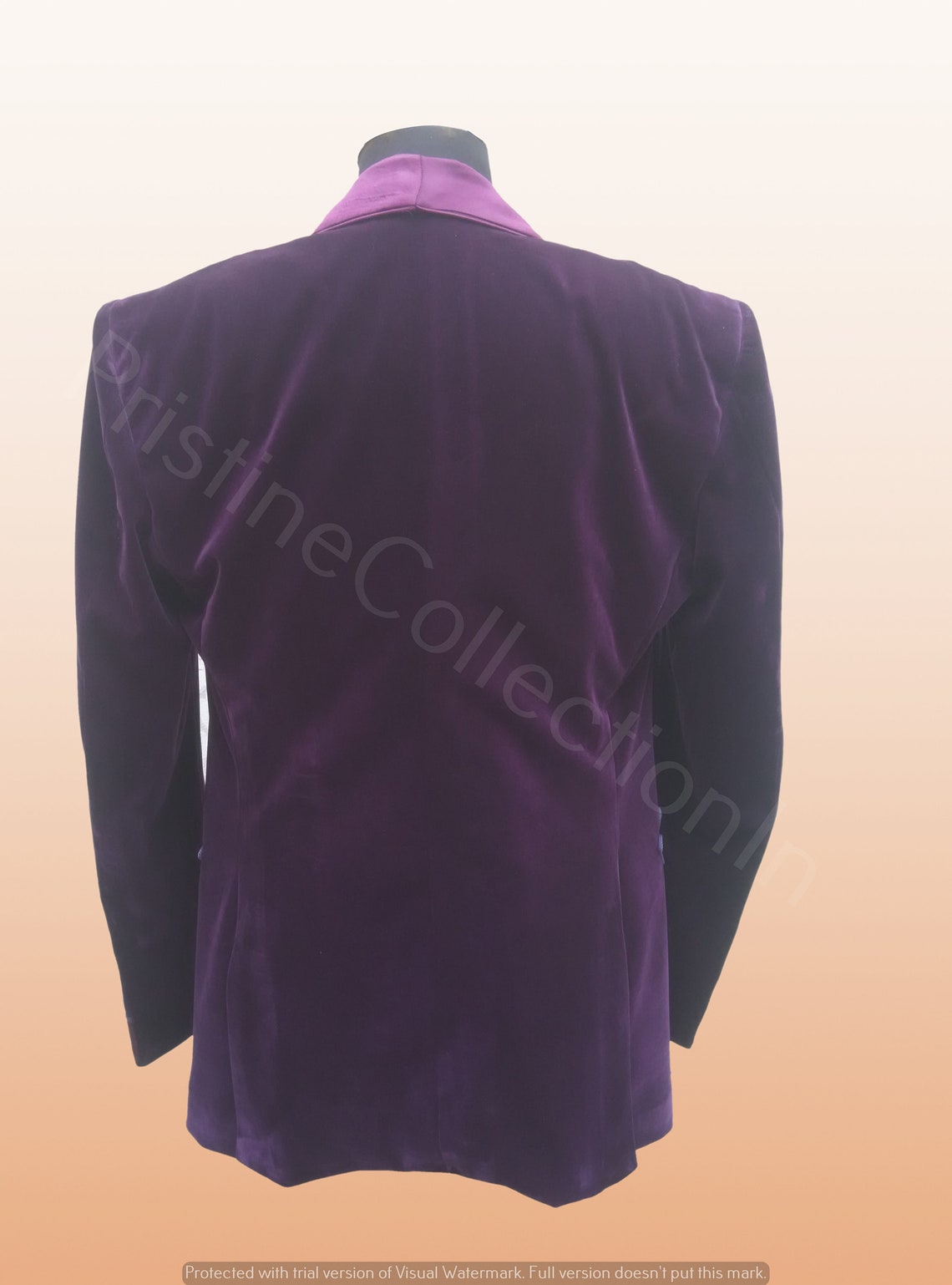 Mens Purple Smoking Jackets Double Breasted Frog Button Coat | Etsy