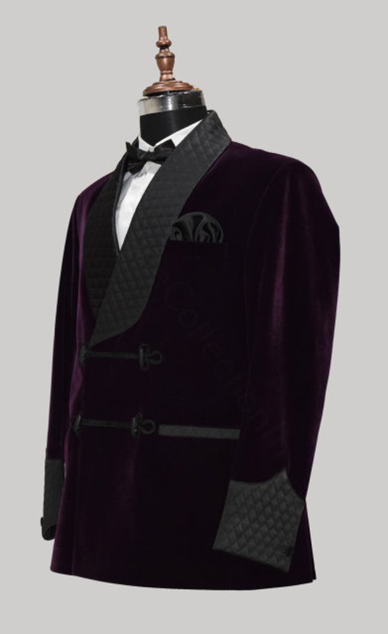 Mens Quilted Smoking Jacket New Arrival Jacket Christmas - Etsy