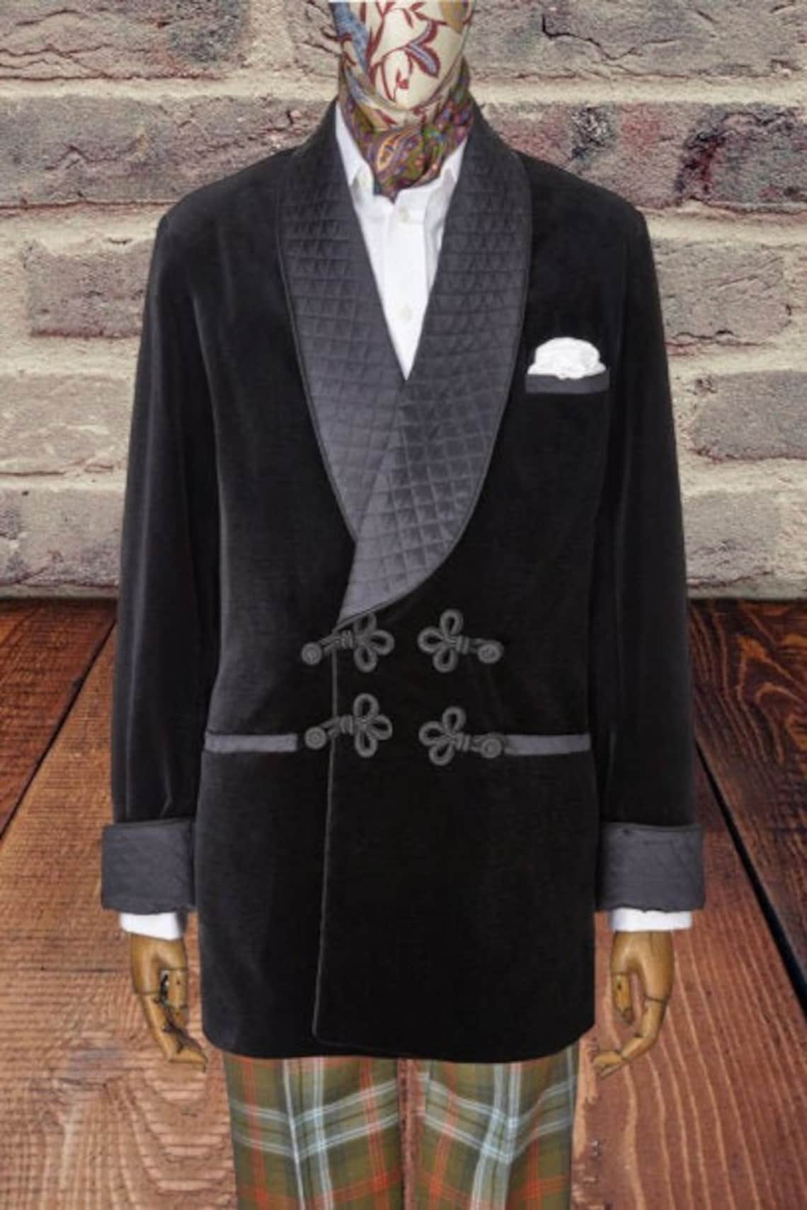 Men's Quilted Smoking Jackets Dinner Party Wear Smoking - Etsy
