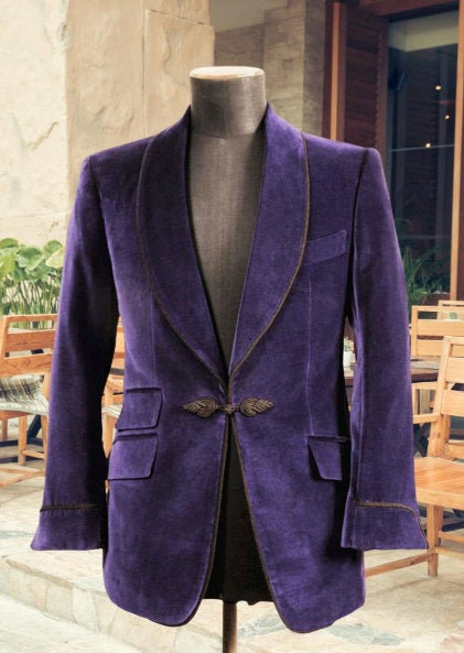 Purple Smoking Jackets Elegant New Stylish Smoking Coat One | Etsy