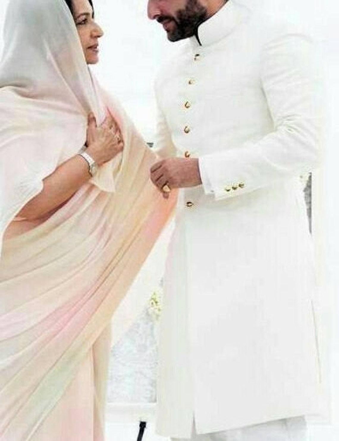 Mens Indian Traditional Wedding Wear 100% Premium Fabric White | Etsy