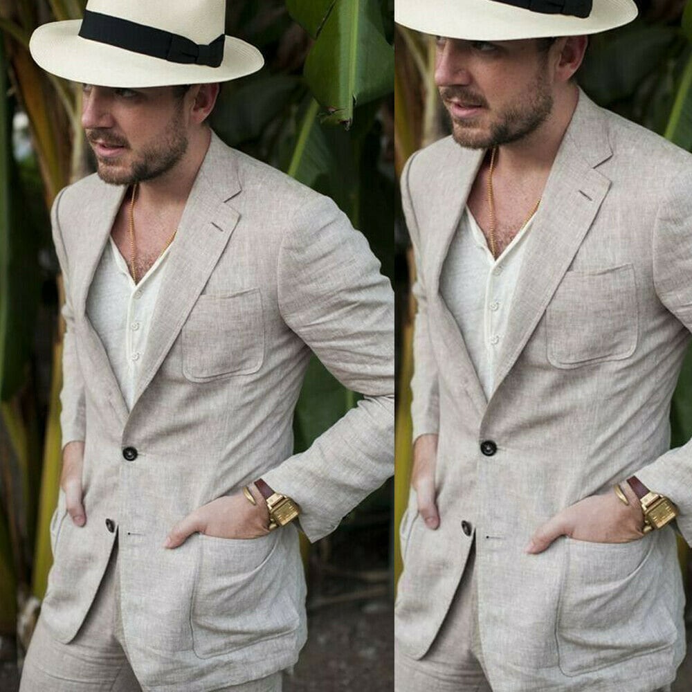 Men Linen Suits Ivory Linen Suits 2 Piece Linen Suits Two | Etsy