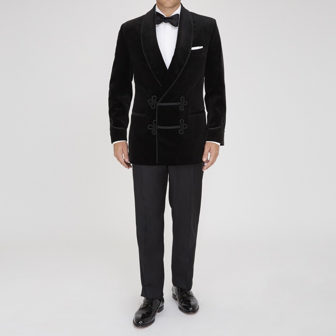 Men's Elegant Vintage Smoking Jackets Black Velvet Smoking Jackets ...