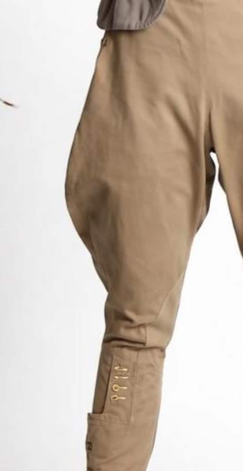 Vintage Steampunk Jodhpurs – 1930s Beige Cotton Riding Women’s Calf ...