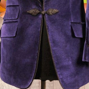 Purple Smoking Jackets Elegant New Stylish Smoking Coat One Frog Button ...
