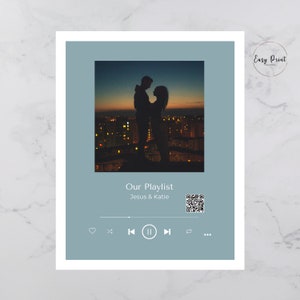 Personalized "music Frame Art" W/ Real Scannable QR Code-our Song ...