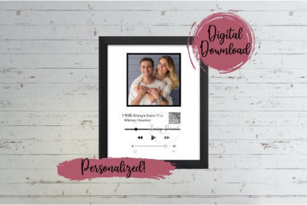 Our Song Printable W/ Scannable Code-digital Download-print and Frame ...