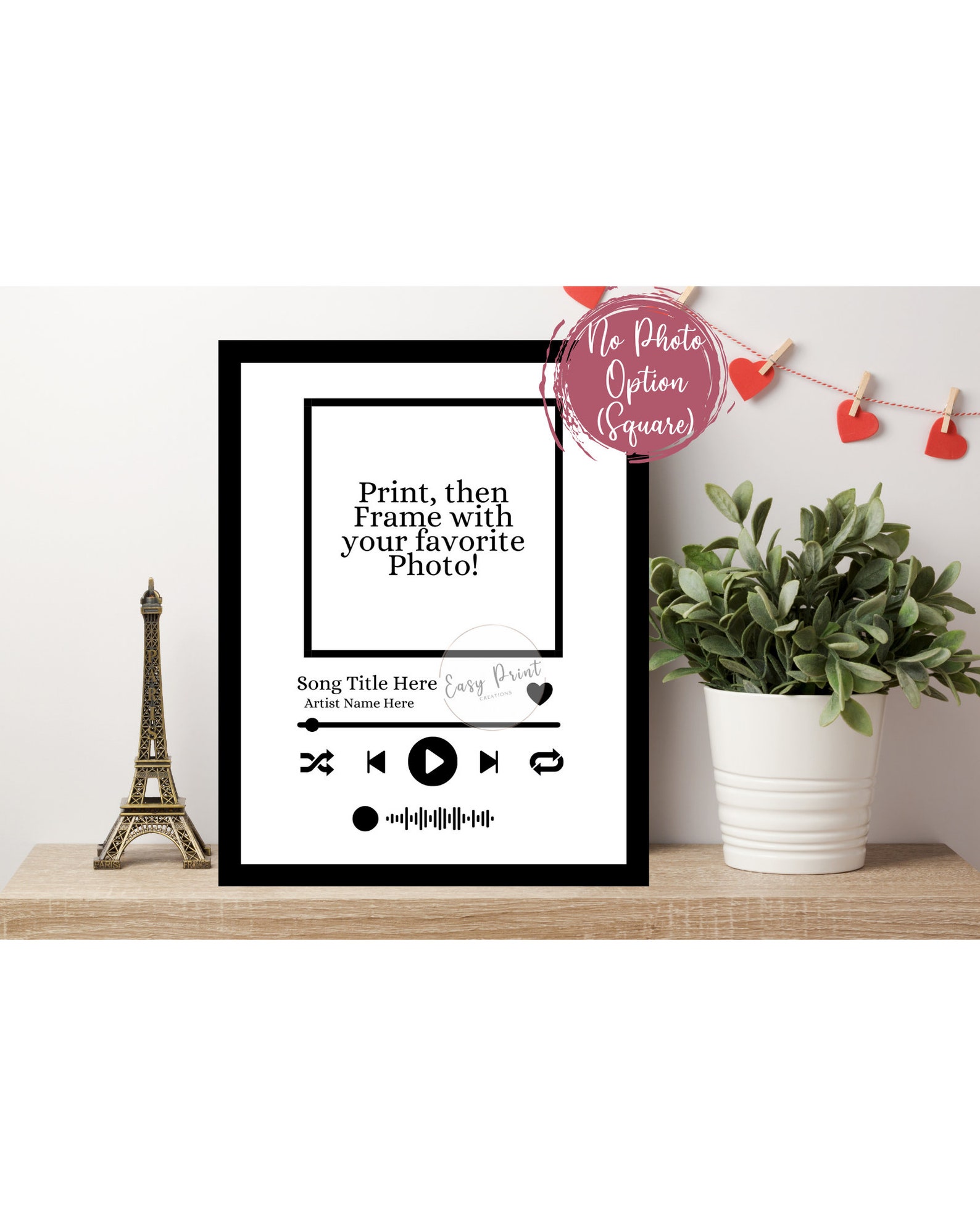 Music Frame-"our Song" Printable W/ Scannable Code-digital Download ...