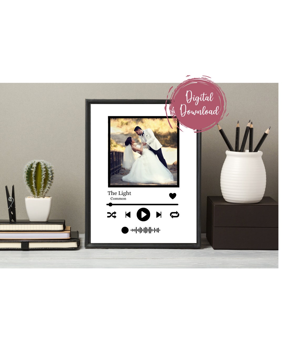 Music Frame-"our Song" Printable W/ Scannable Code-digital Download ...