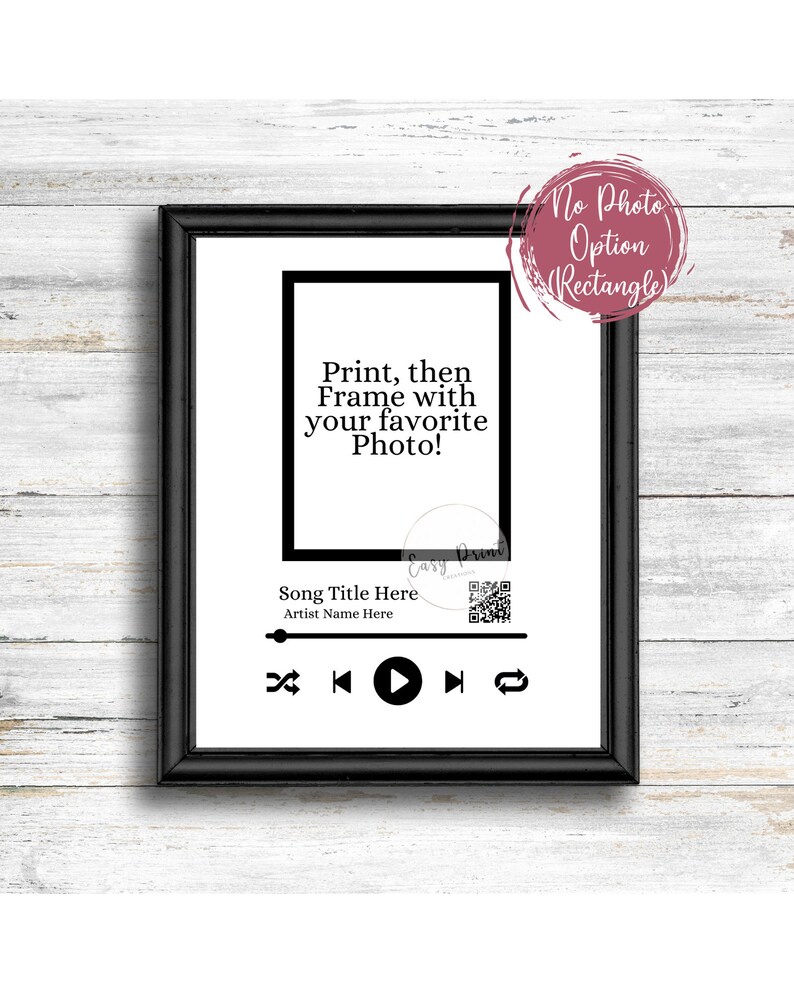 Music Frame-"our Song" Printable W/ Scannable Code-digital Download ...