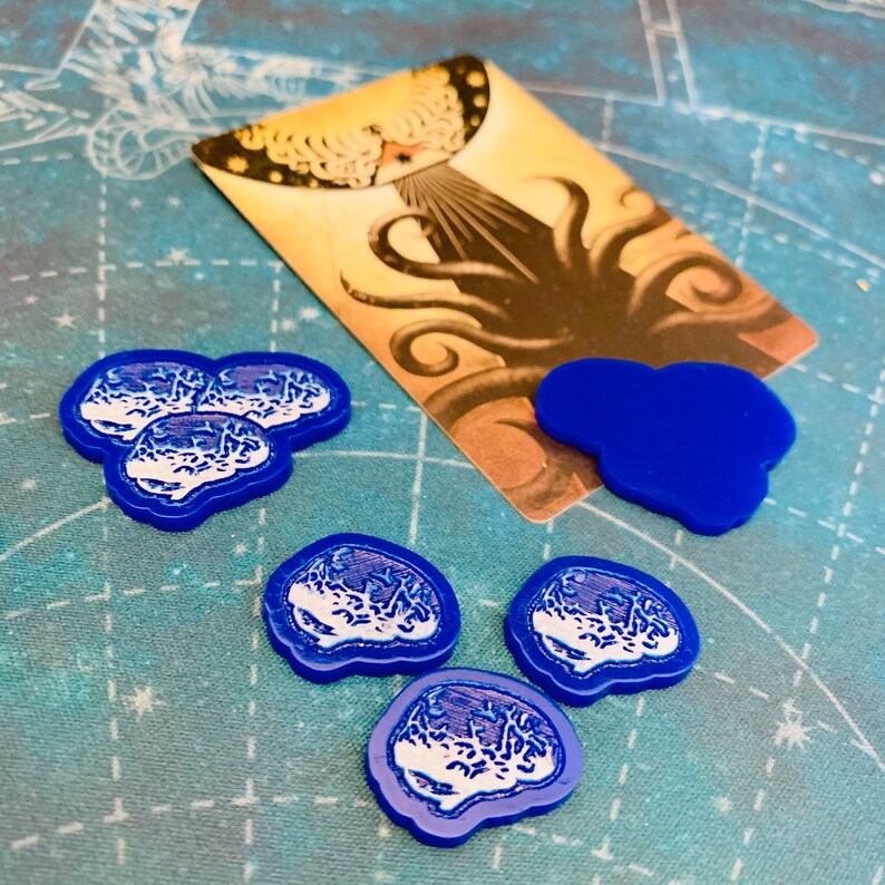 Tabletop Gaming horror Sanity Brain Tokens Made for Arkham Horror LCG ...