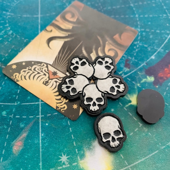 Tabletop Gaming doom Skull Tokens Made for Arkham - Etsy