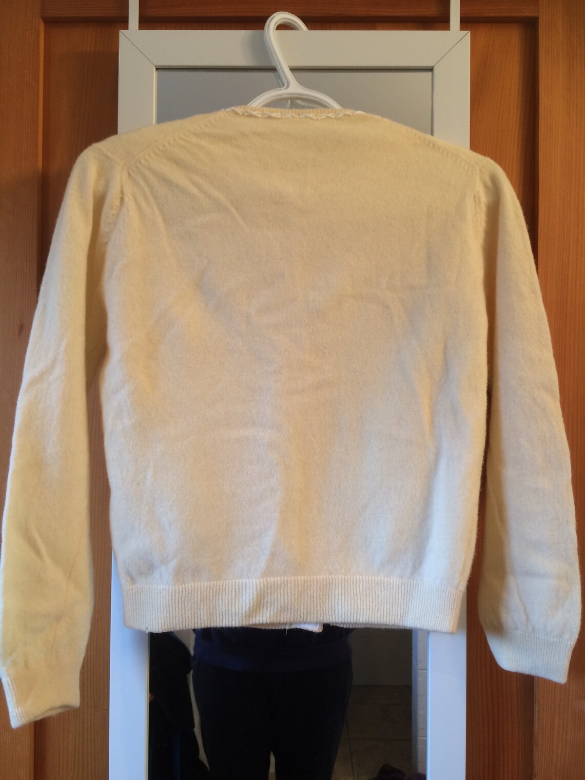1950s Cream Angora Sweater With White Beading - Etsy