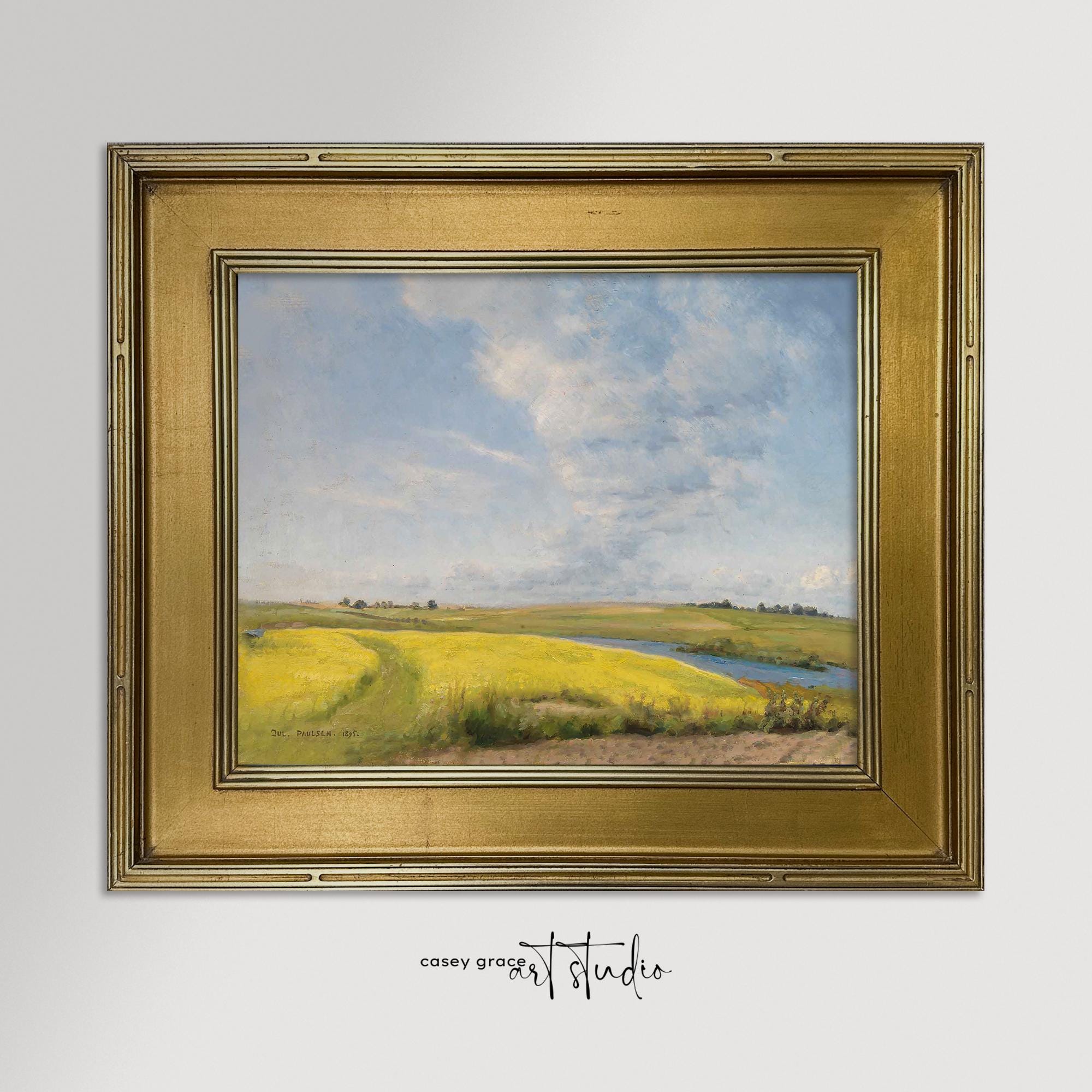 Ornate Gold Frame 16x20" Frame Colorful Vintage Art Framed Timeless Art ...