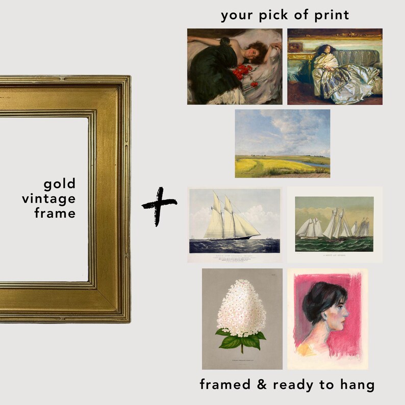 Ornate Gold Frame 16x20 Frame Colorful Vintage Art Framed Timeless Art ...