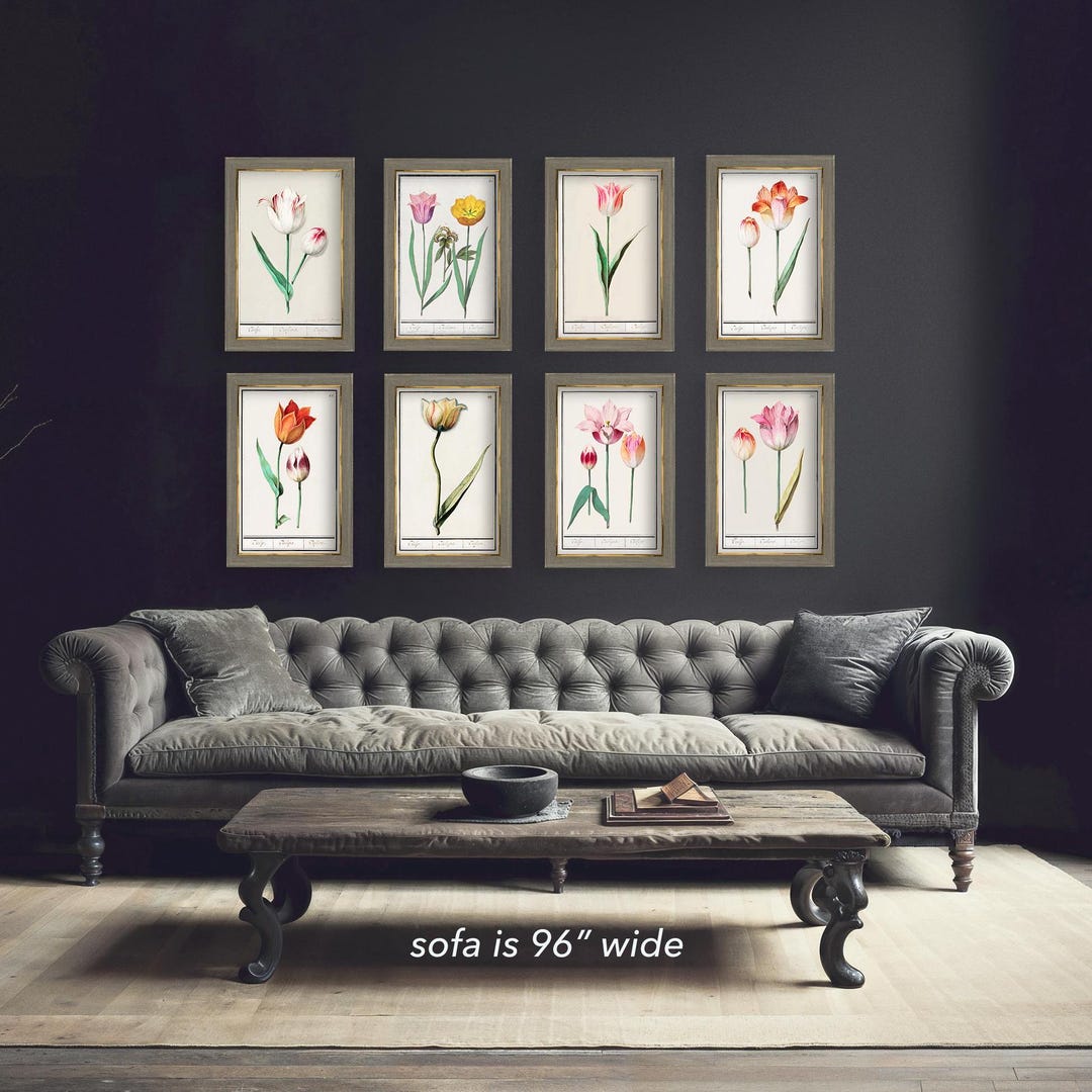 Tulip Art Print / Botanical Collection / Maximalist Gallery / Set of 8 ...
