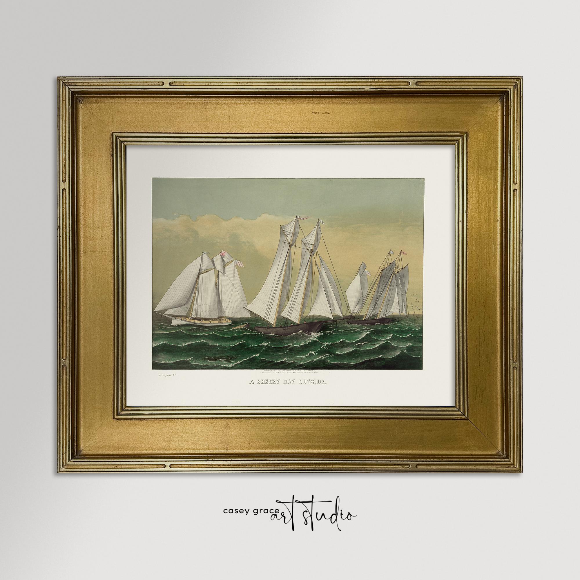 Ornate Gold Frame 16x20" Frame Colorful Vintage Art Framed Timeless Art ...