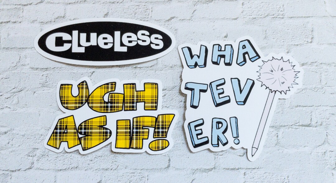 Clueless 3 Piece Sticker Set - Etsy