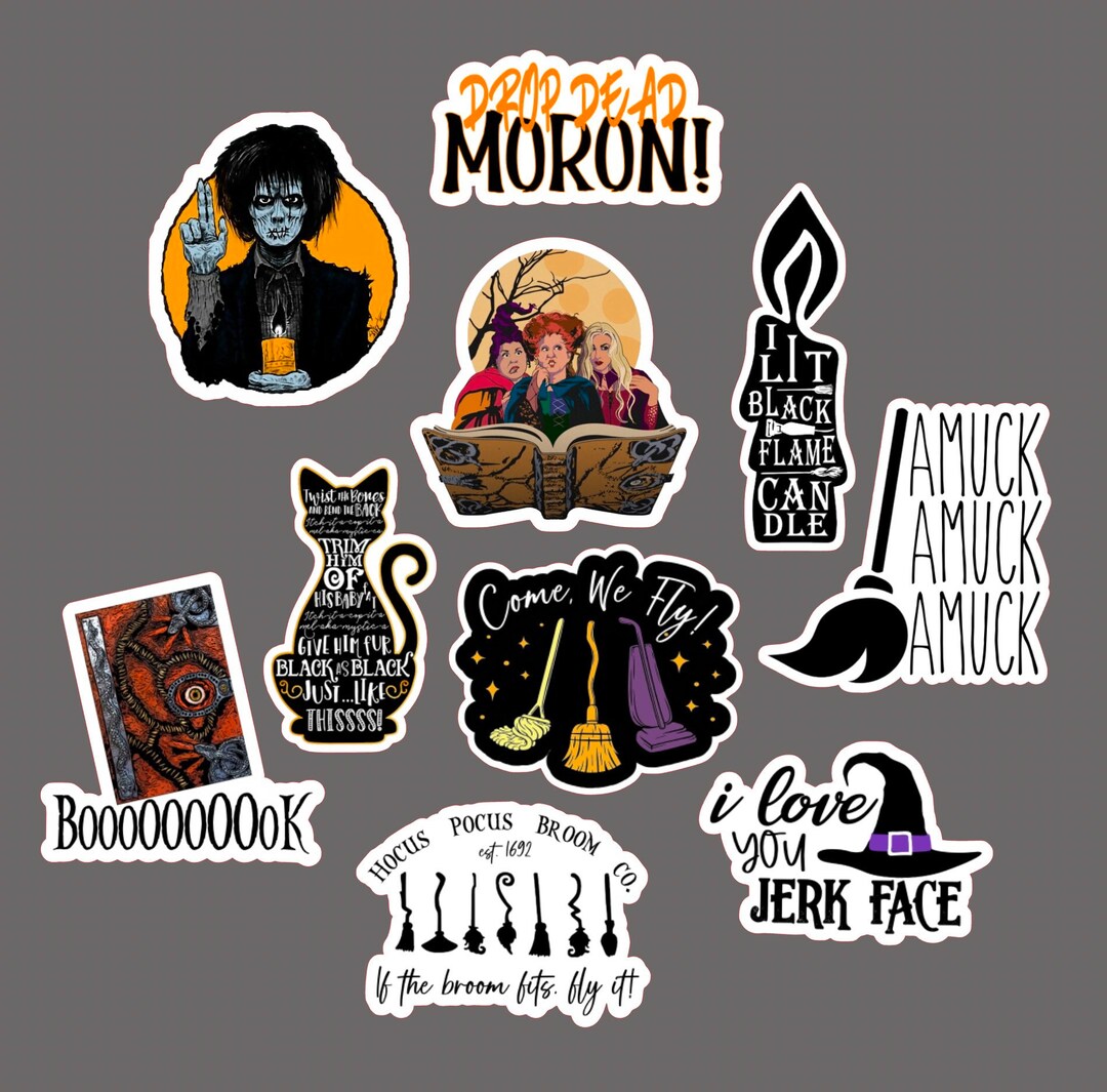 Hocus Pocus Sticker Set | Amuck Amuck Amuck | Billy Butcherson | Binx ...