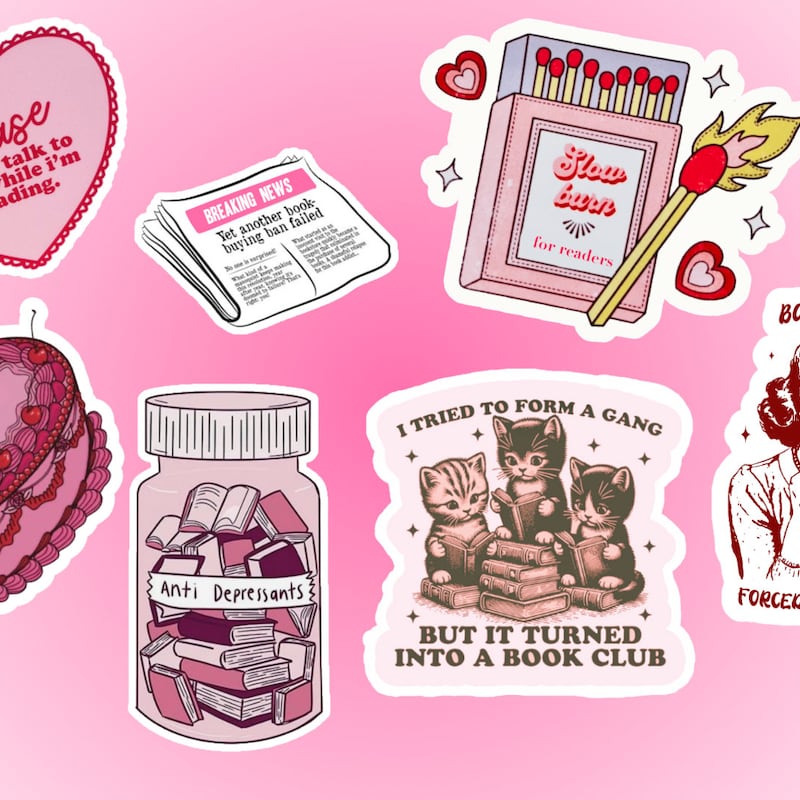 Bookish Stickers - Etsy