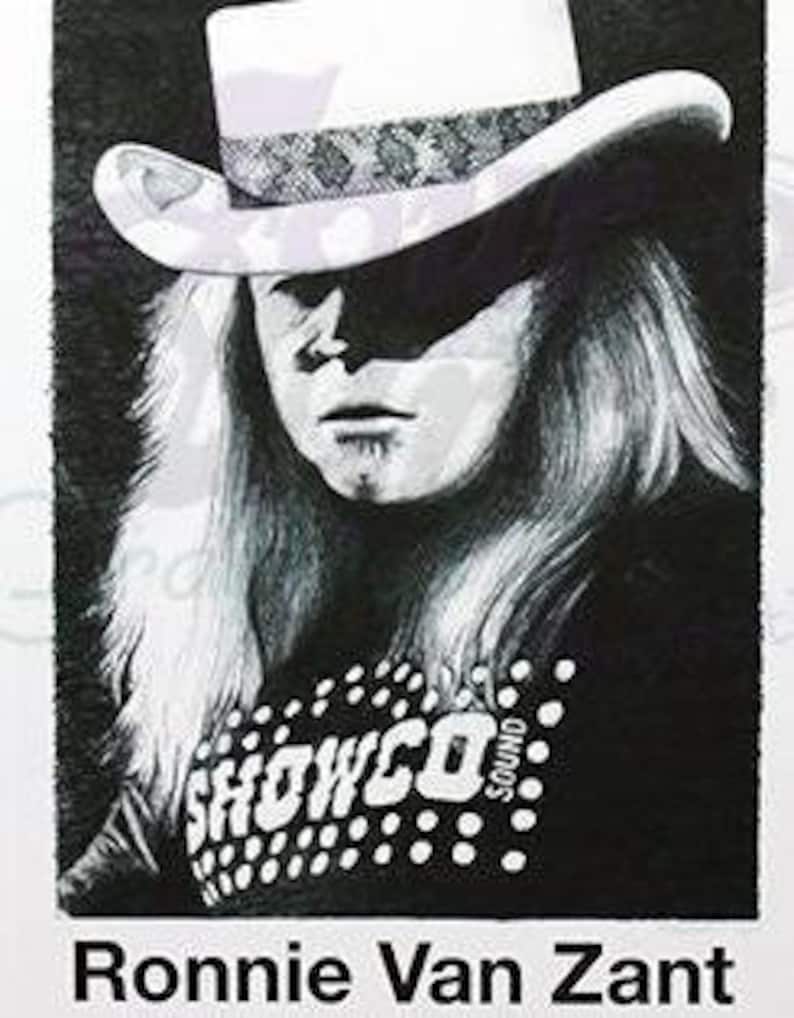 Ronnie Van Zant Graphite Illustration - Print - Etsy