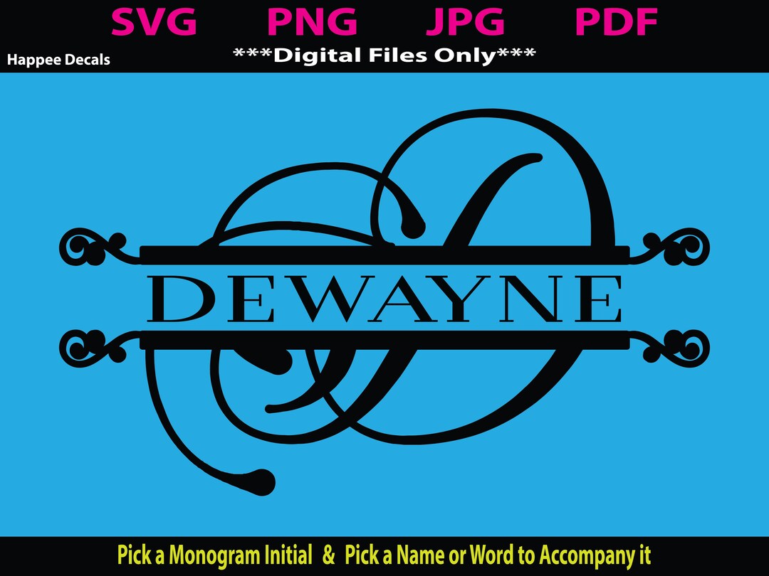 Personalized Monogram SVG Cutting File - Etsy