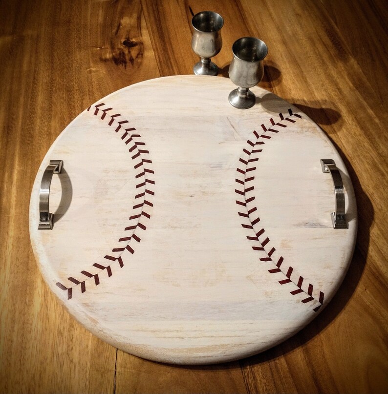 Personalized Serving Tray Baseball Wood Tray Baseball Lover - Etsy