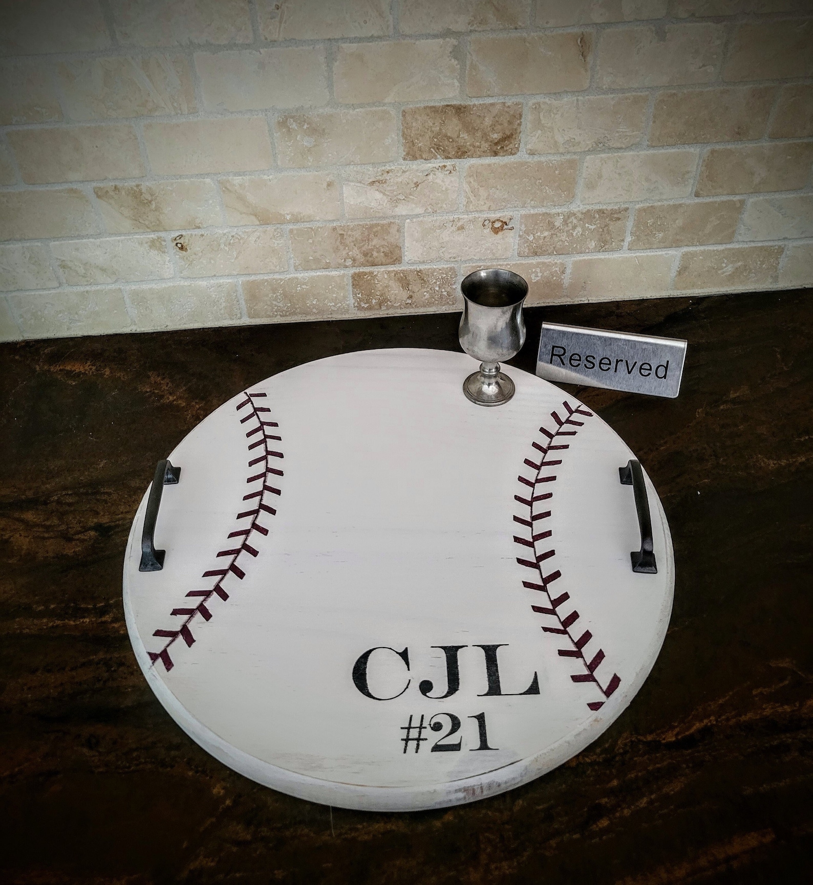 Personalized Serving Tray Baseball Wood Tray Baseball Lover - Etsy