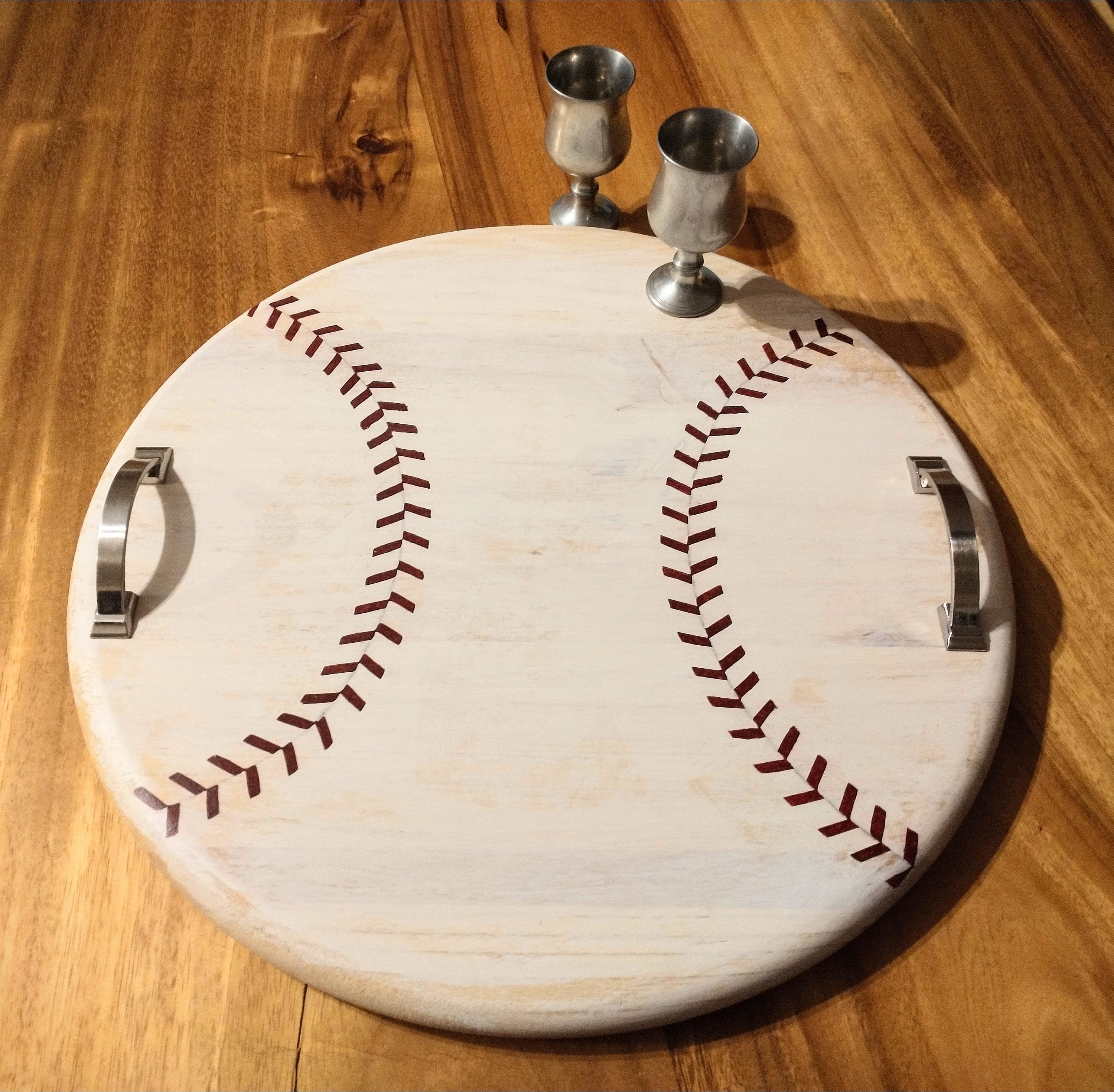 Personalized Serving Tray Baseball Wood Tray Baseball Lover - Etsy