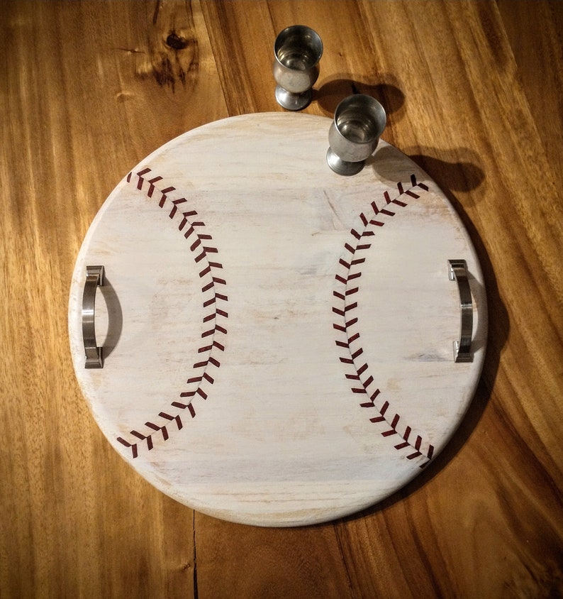 Personalized Serving Tray Baseball Wood Tray Baseball Lover - Etsy
