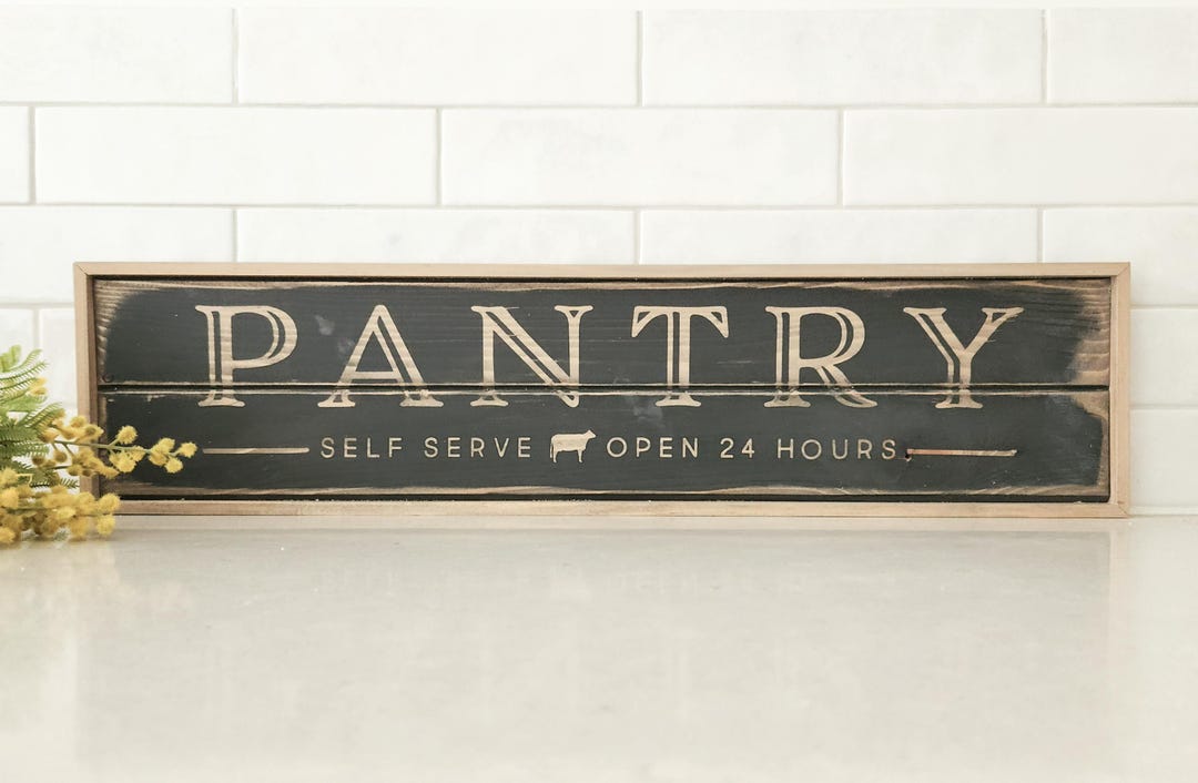 Rustic Farmhouse Pantry Sign - Etsy