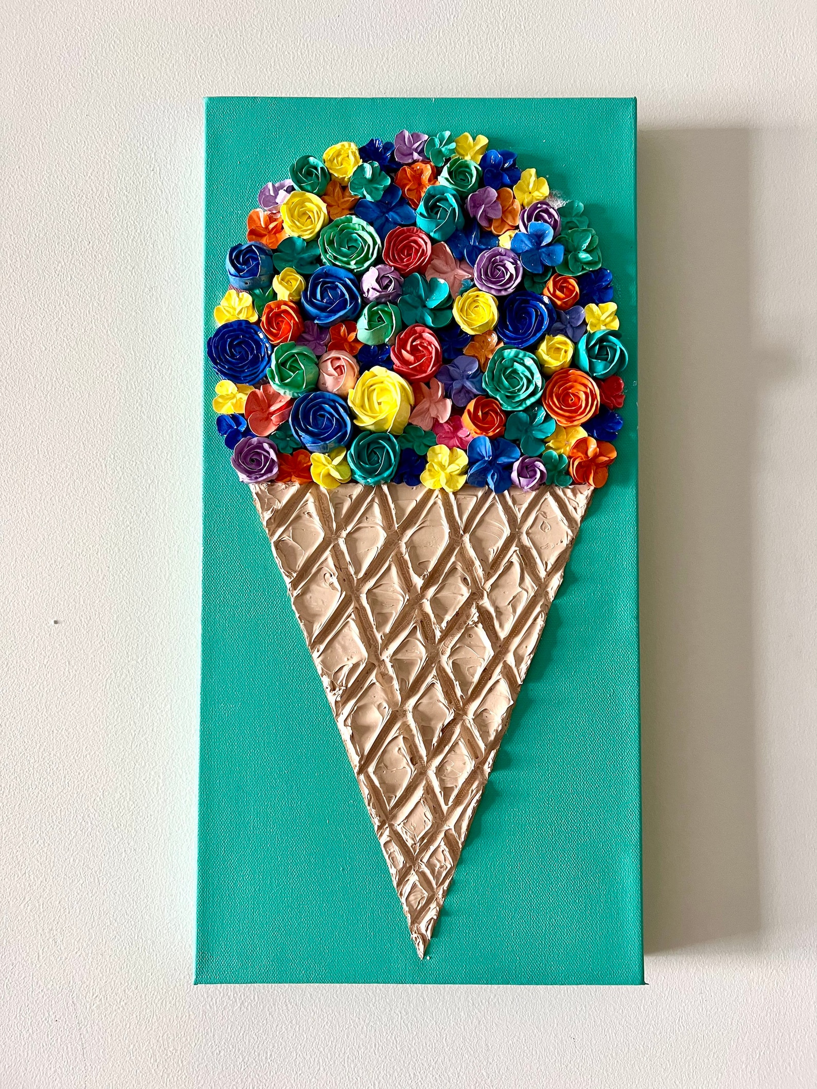 Fake Food Decor Ice Cream Painting 3D Wall Decor Palette - Etsy