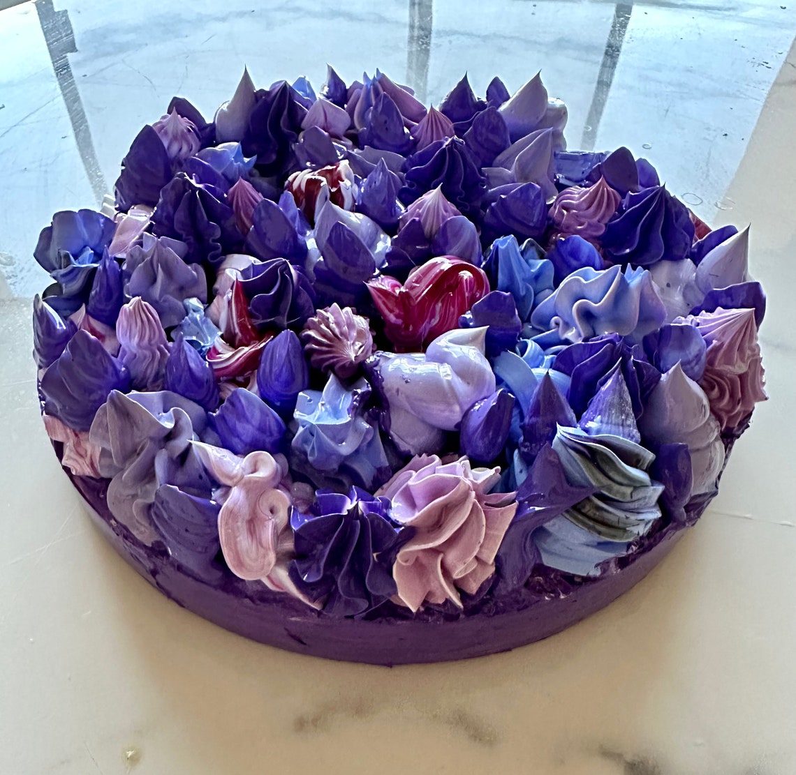 Cake Design Painting Original Cake Wall Art Impasto Cake Art - Etsy