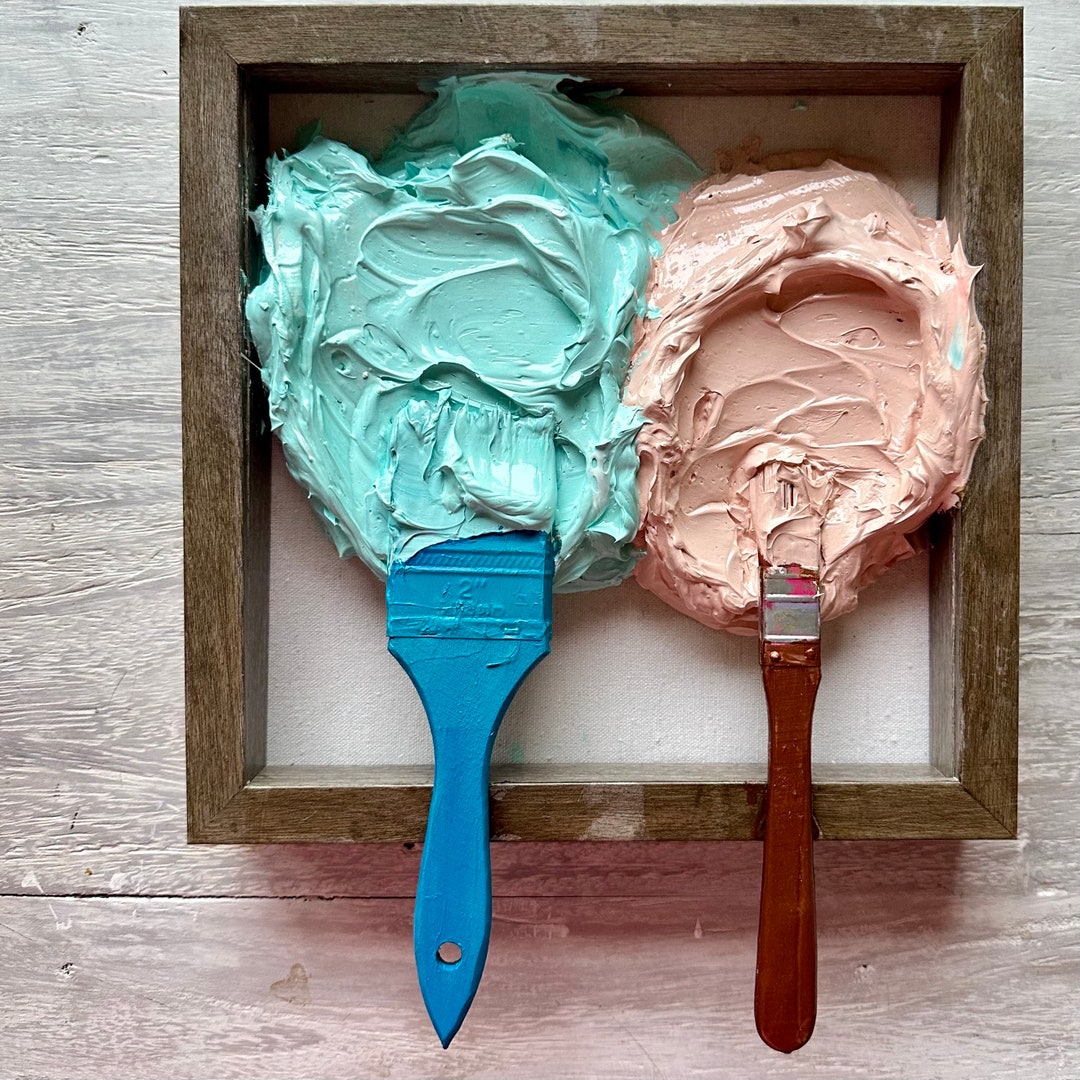 Chunky Paint Wall Art | Contemporary Wall Decor | Minimal Art | Thick ...