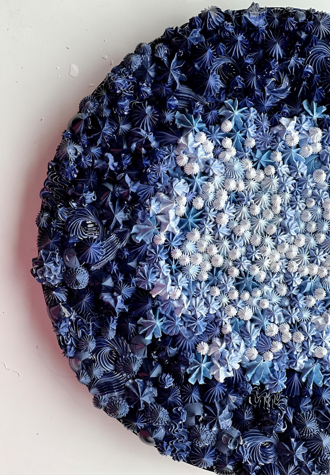 Expressionist Impasto Round Painting | Evil Eye Abstract Wall Decor ...