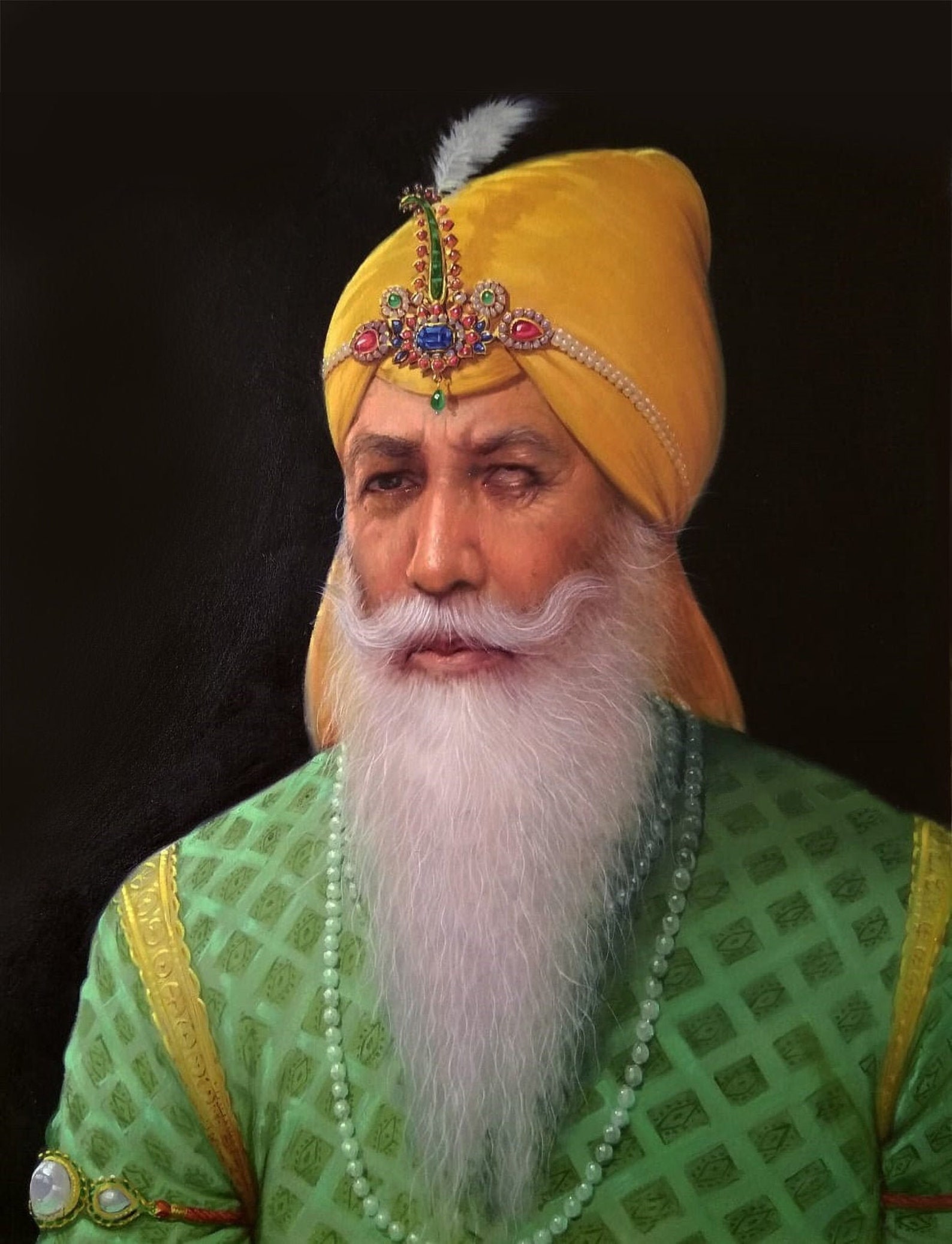 Maharaja Ranjit Singh Original Oil Painting and Prints Available | Sikh ...