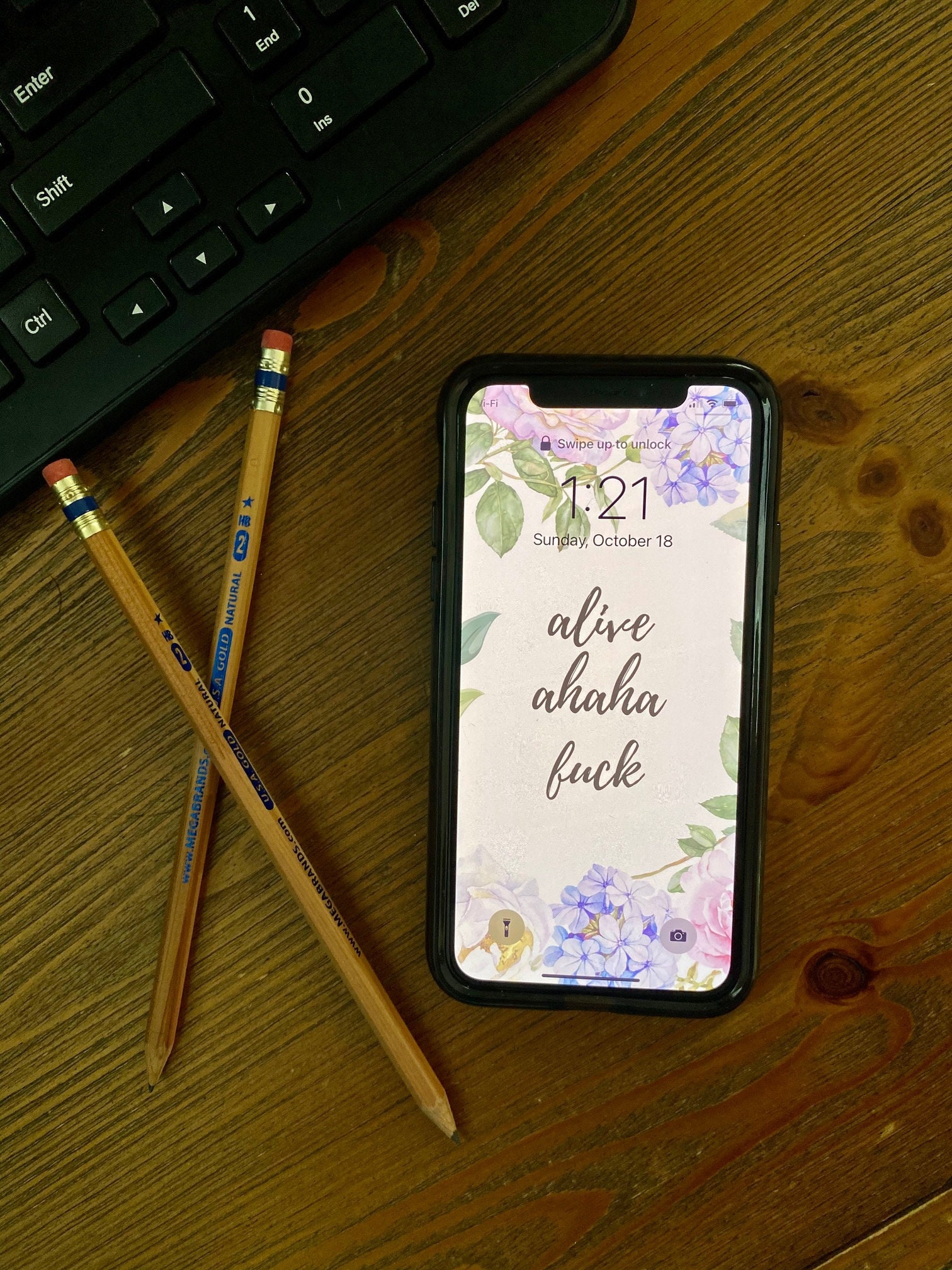 Alive Ahaha F*ck Phone Wallpaper, Live Laugh Love, Funny Quotes, Tiktok ...